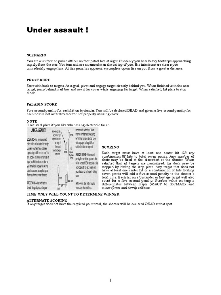Under Assault !: Scenario | PDF | Violence | Armed Conflict