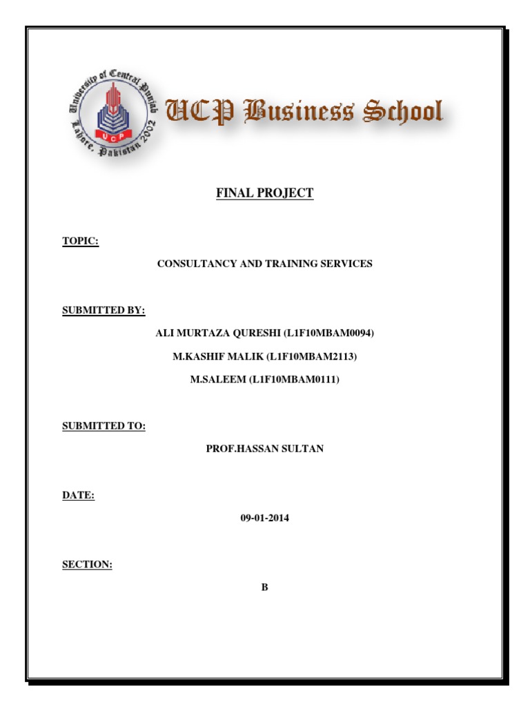 Final Project: Topic: Consultancy and Training Services | Download Free ...