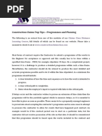 NEC4 Bulletin: Understanding Terminal Float | PDF | Business