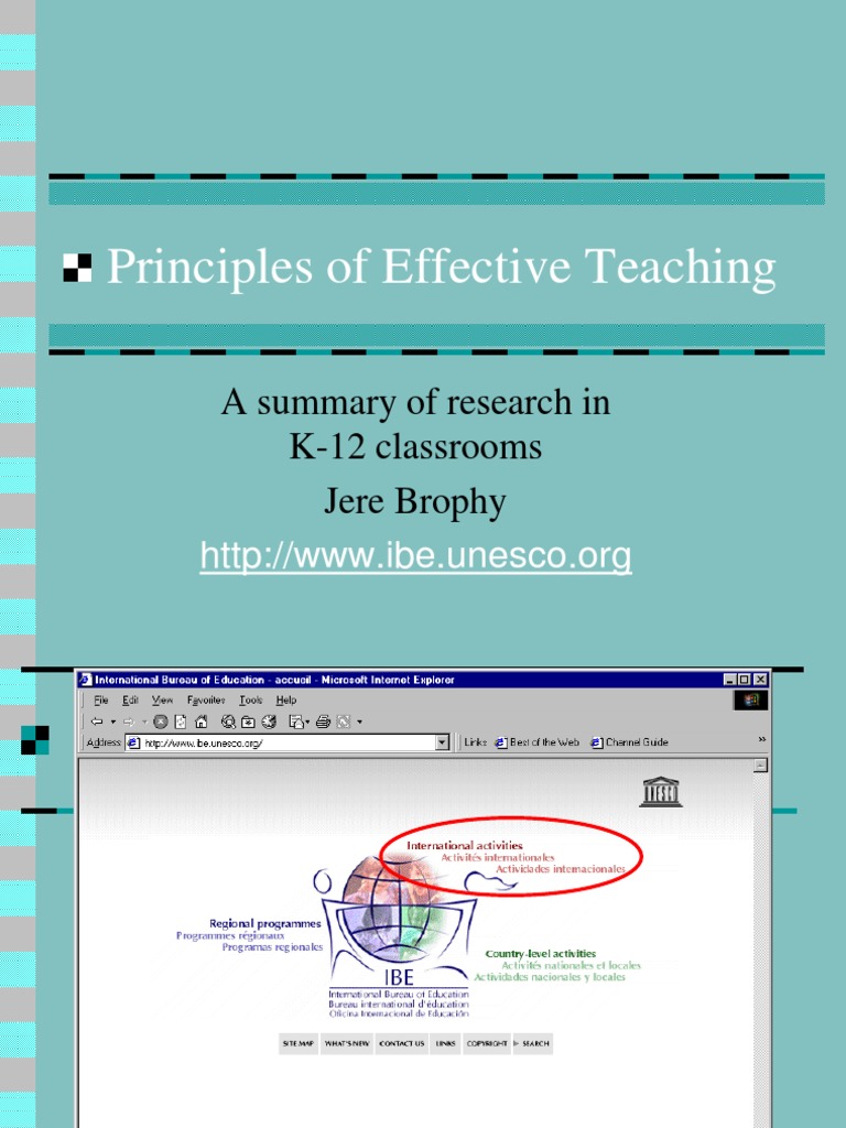 Principles of Effective Teaching | PDF | Curriculum | Sharing