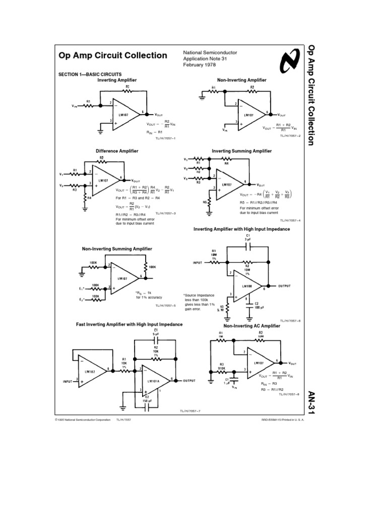 Opamp Circuit Pdf Amplifier Operational Amplifier