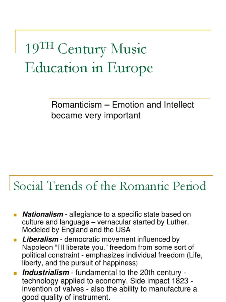 19th Century Music Education Trends | PDF | Conservatism | Music Education