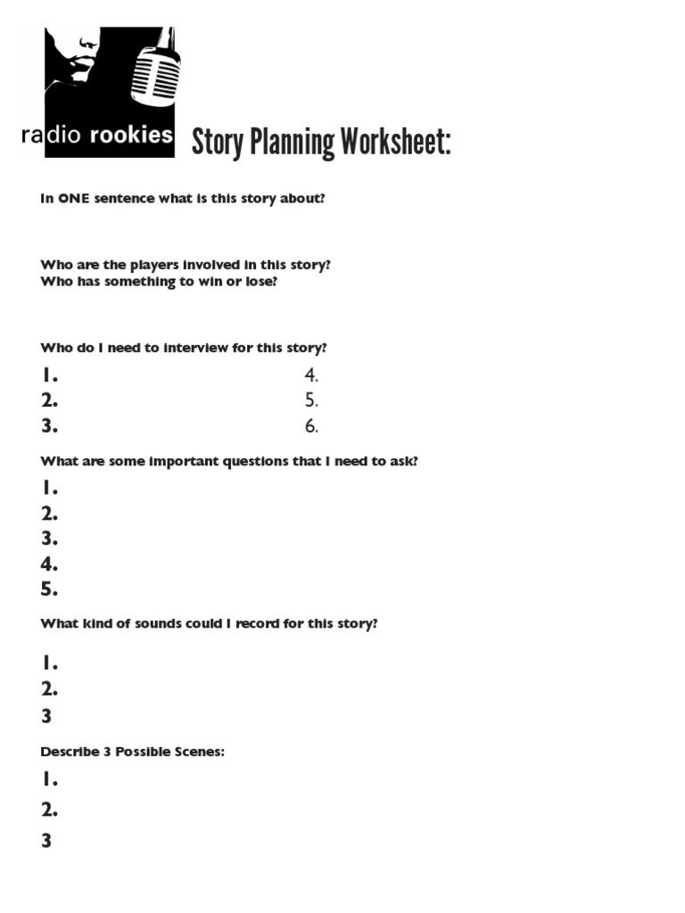 Story Planning Worksheet Template | PDF