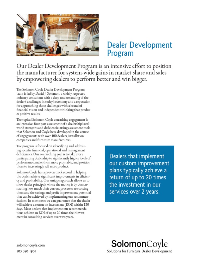 Dealer Dev Program | PDF | Profit (Accounting) | Sales
