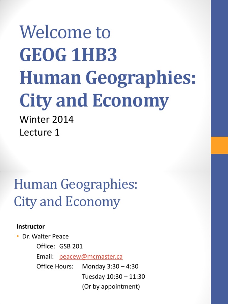 Human Geographies: City and Economy Overview | PDF | Geography ...