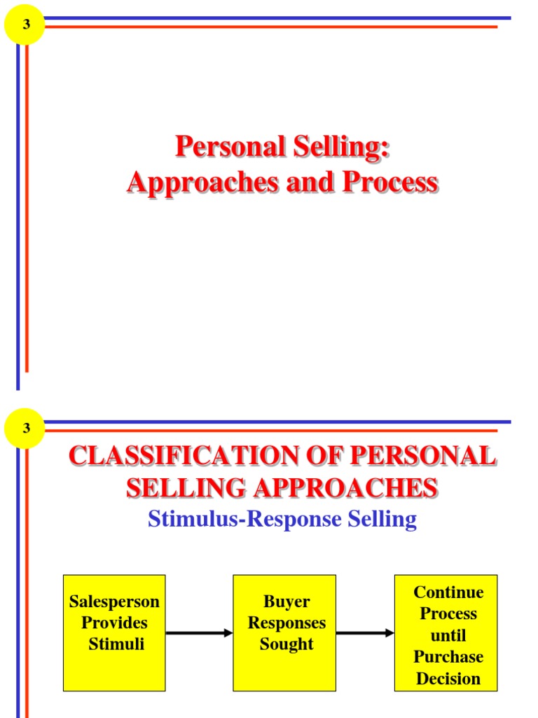 Personal Selling Approaches and Process | PDF | Sales | Strategic ...