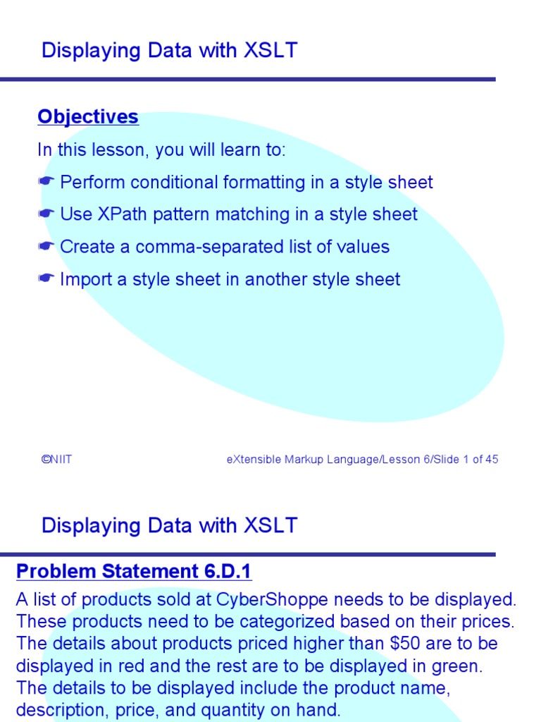 Xml Lesson 6 Pdf X Path Xslt 