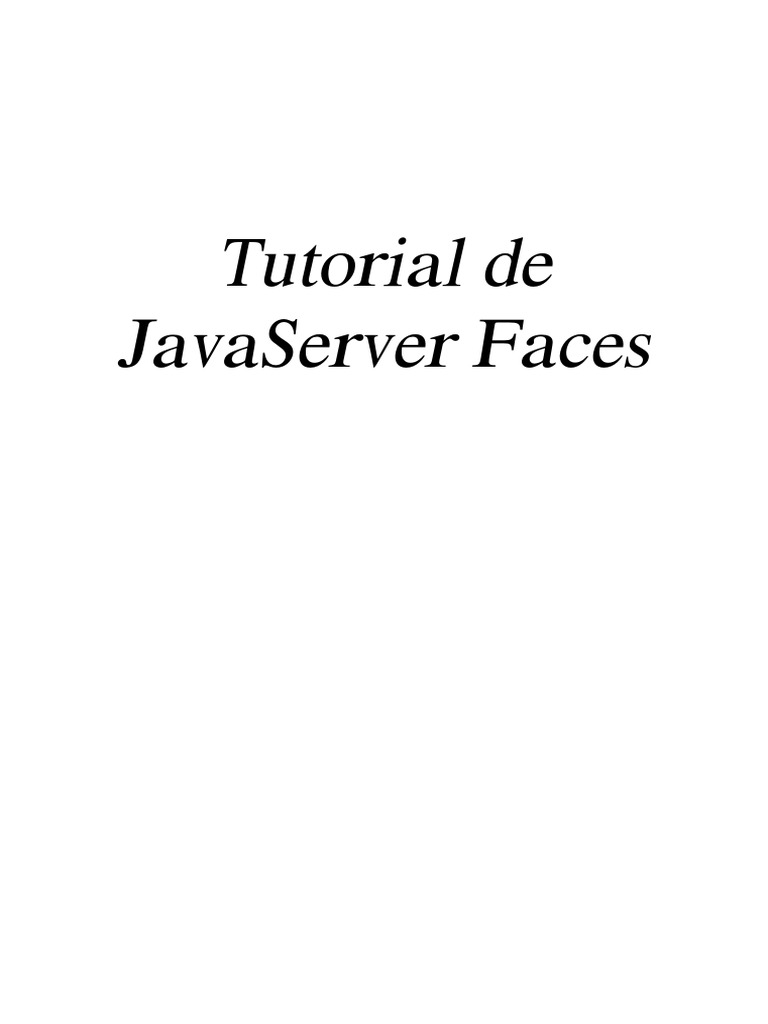 JSF Tutorial | PDF | Páginas del servidor Java | Eclipse (software)