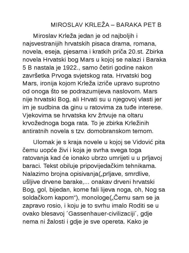 MIROSLAV KRLEŽA - ESEJ