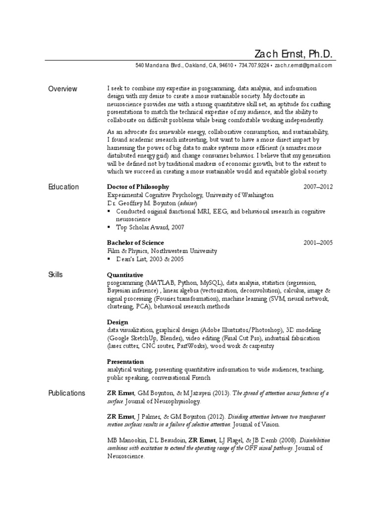 Zach Ernst Resume | PDF | Sustainability | Machine Learning