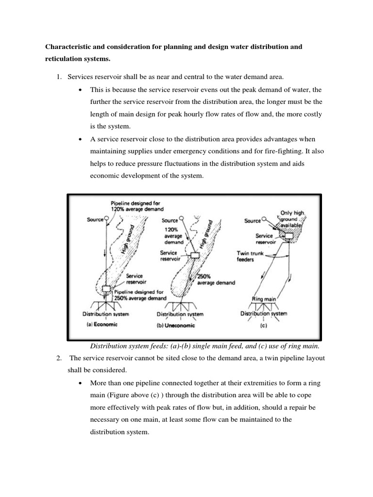 Water Reticulation System Design Guide | PDF | Reservoir | Pipeline ...