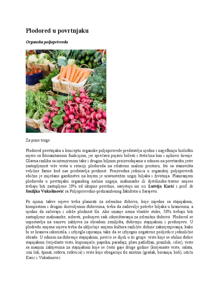 Organsko Povrtarstvo | PDF