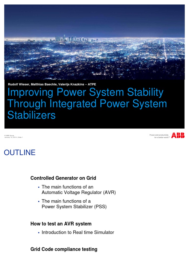 Improving Power System Stability Through Integrated Power System ...