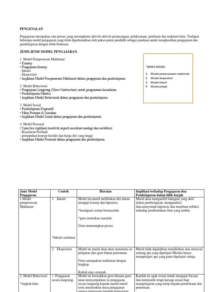Model Pedagogi | PDF | Karier & Perkembangan