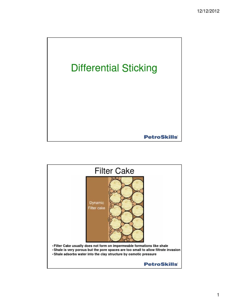 Differential Sticking in Drilling Operations | PDF | Filtration ...