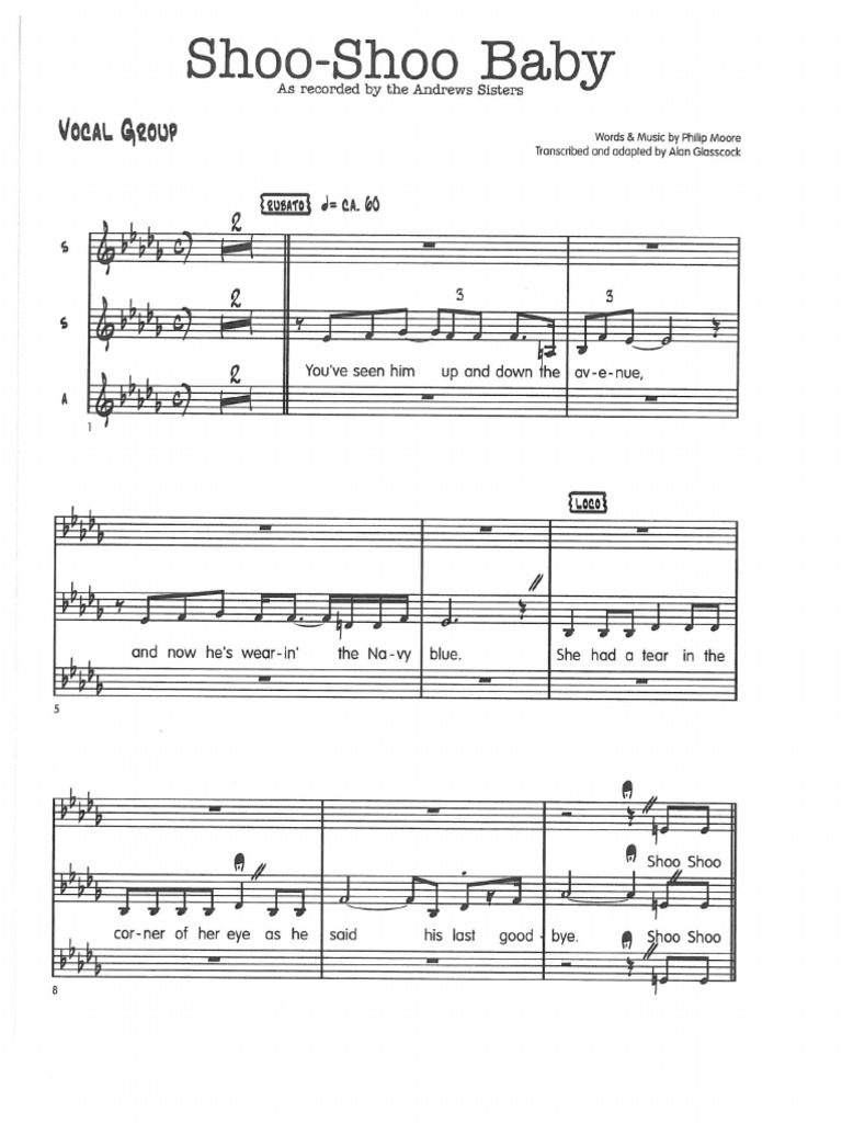 Shoo Shoo Baby Trio Vocal | PDF
