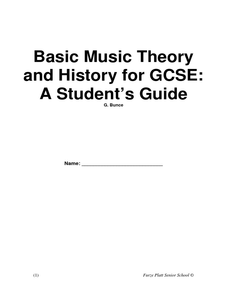 Music Theory Booklet | PDF | Musical Compositions | Chord (Music)