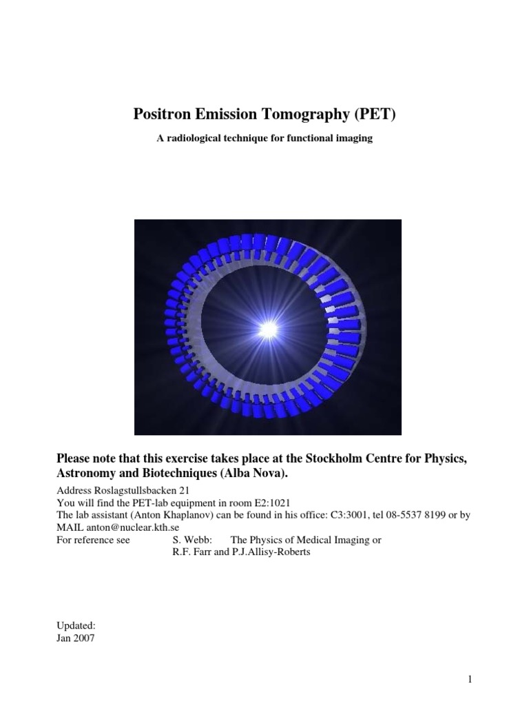 Positron Emission Tomography (Pet) | PDF | Positron Emission Tomography ...