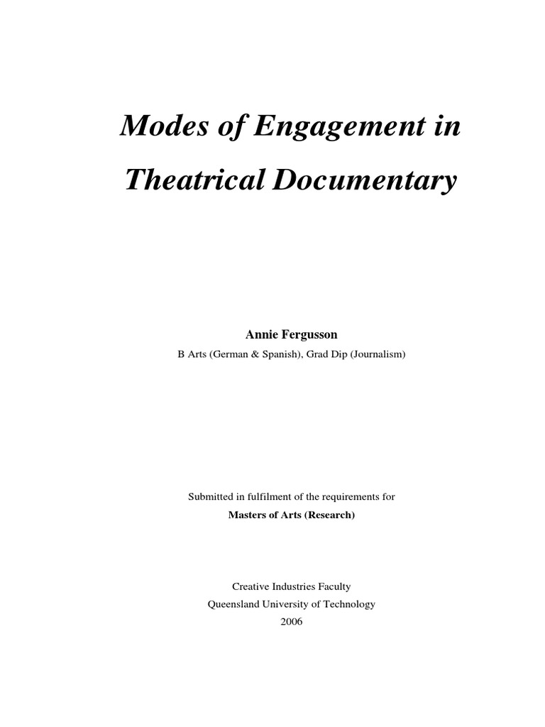 Annie Ferguson Thesis | PDF | Documentary Film | Linguistics