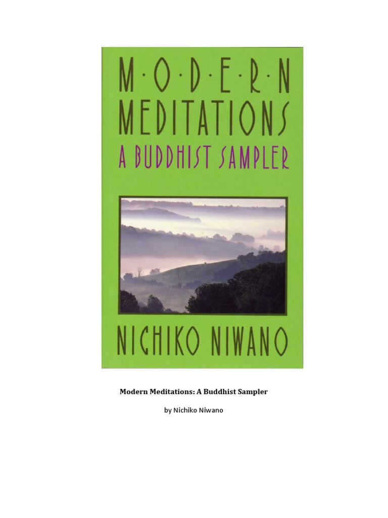 Modern Meditations: A Buddhist Sampler: by Nichiko Niwano | PDF ...