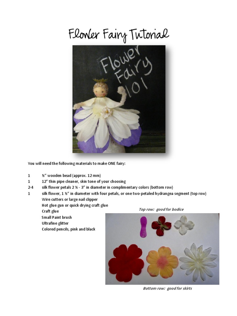 Hydrangea Fairy Craft Tutorial | PDF | Clothing | Fashion