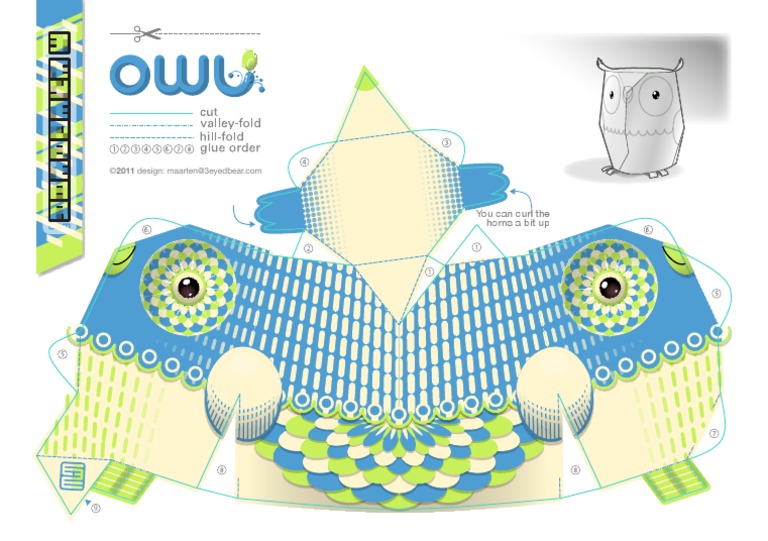 Printable Owls 3D | PDF