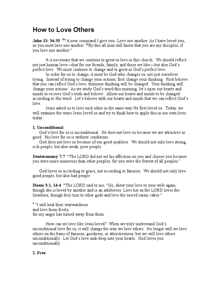 How to Love Others (Sermon) | Sermon | Love