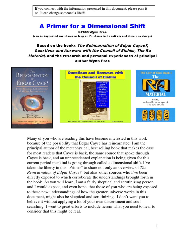 Primer For A Dimensional Shift | PDF | Metaphysics