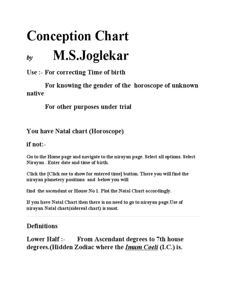 HOW TO CAST Conception Chart | PDF | Horoscope | Esoteric Cosmology