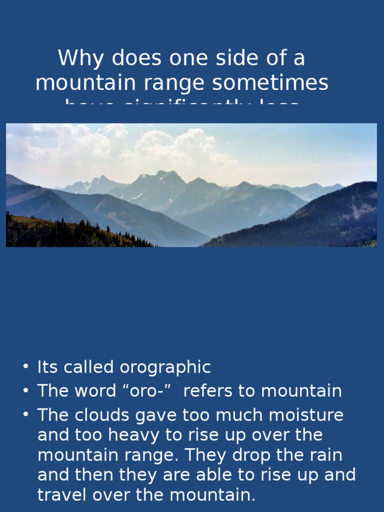 Understanding Orographic Rain Shadows | PDF