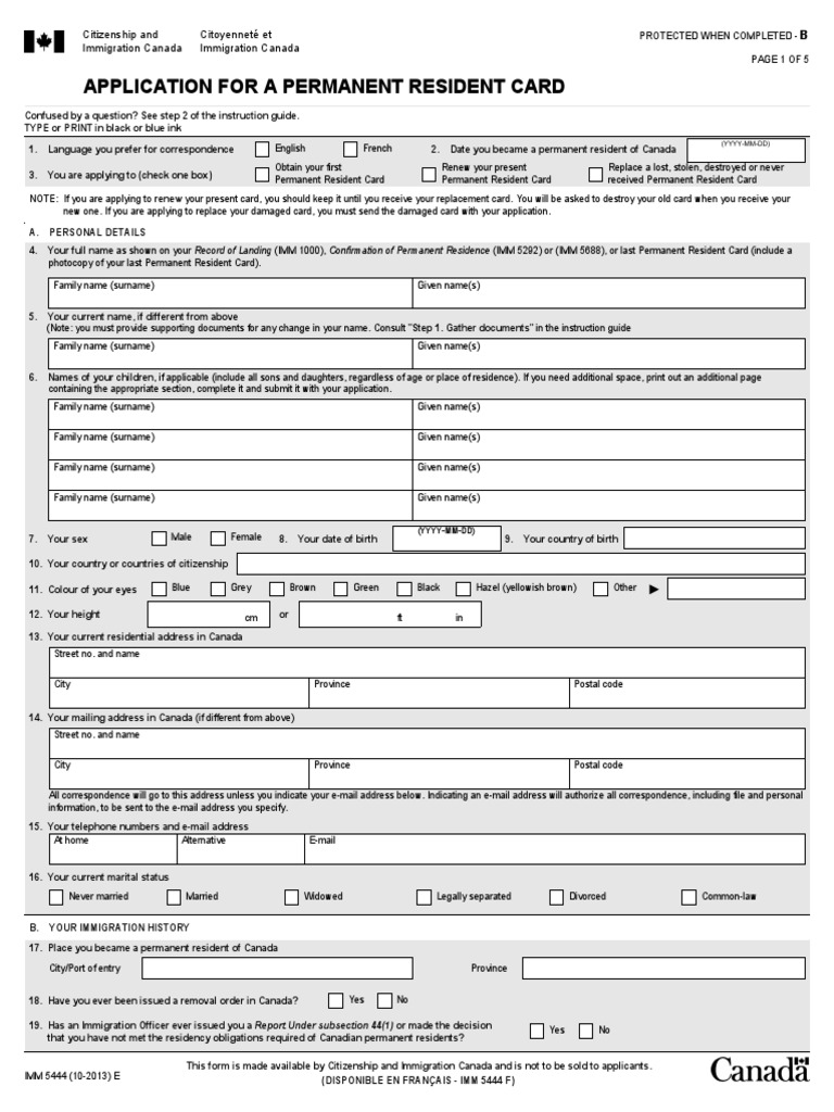 imm544e | Permanent Residence (United States) | Address (Geography)