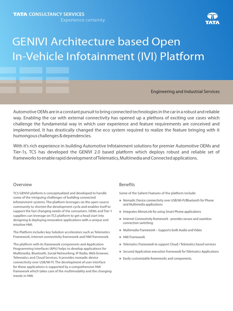 In Vehicle Infotainment (IVI) Platform 0213 3 | PDF | Internet Access ...
