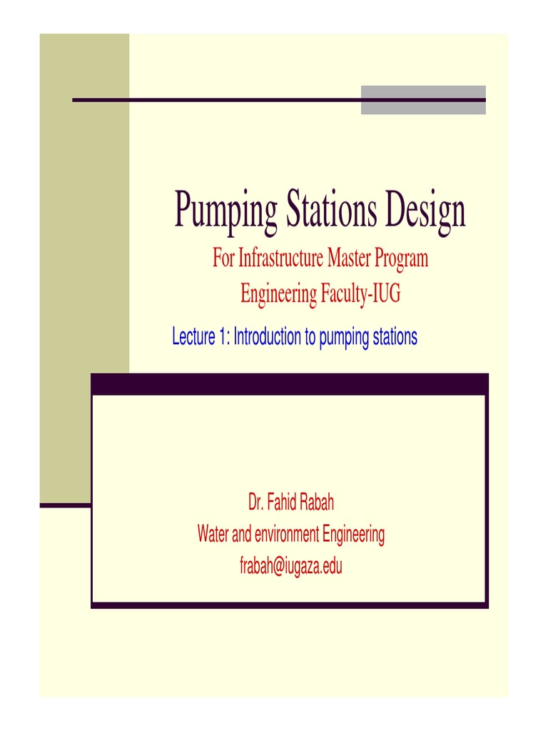 Pumping Stations Design Overview | PDF | Pumping Station | Pump