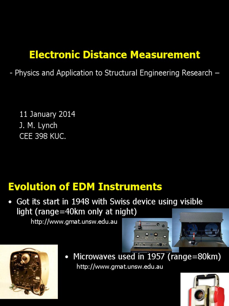 Electronic Distance Measurement | PDF | Wavelength | Infrared