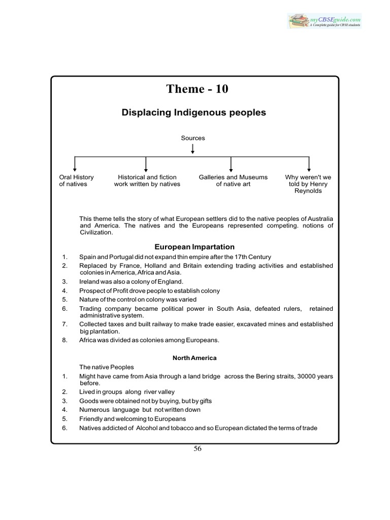 11 History Notes 10 Displacing Indigenous People | PDF | Slavery ...