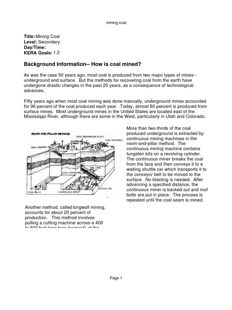 Coal Mining Technique | PDF | Surface Mining | Coal Mining