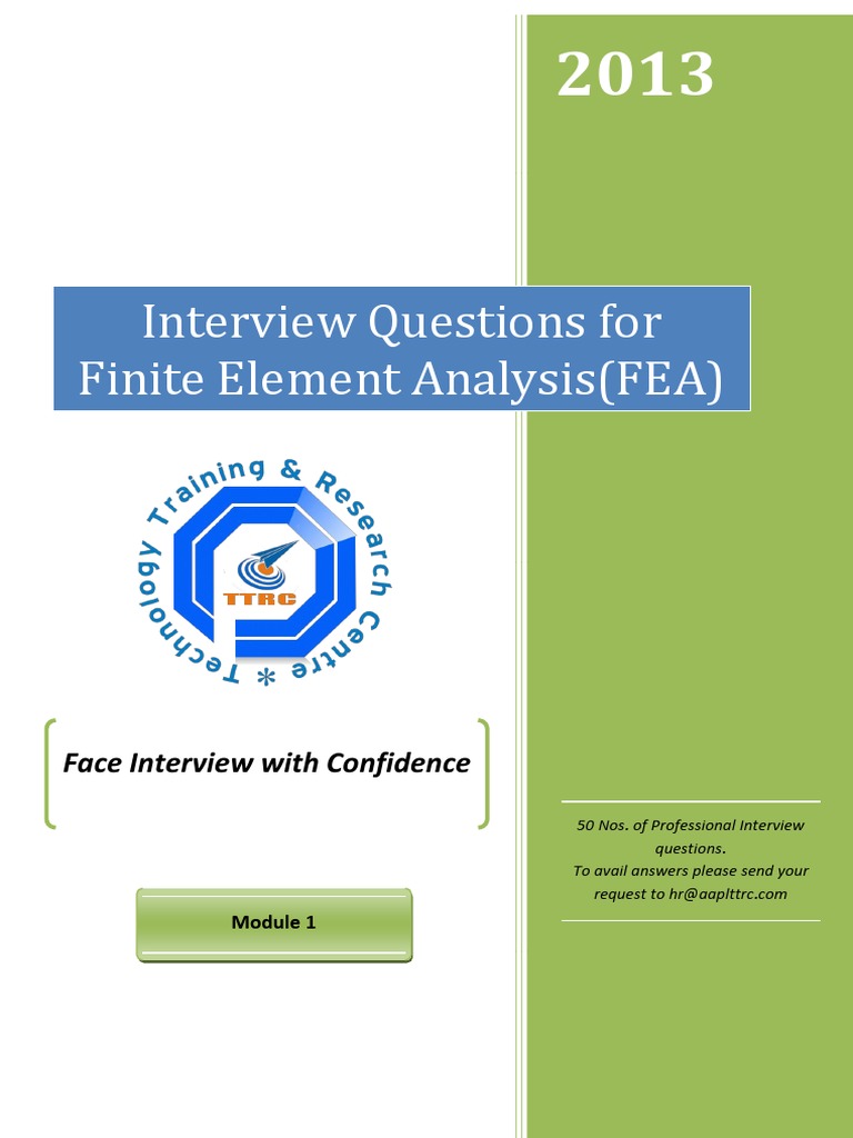 FEA Interview Questions Module 1 | Download Free PDF | Finite Element ...