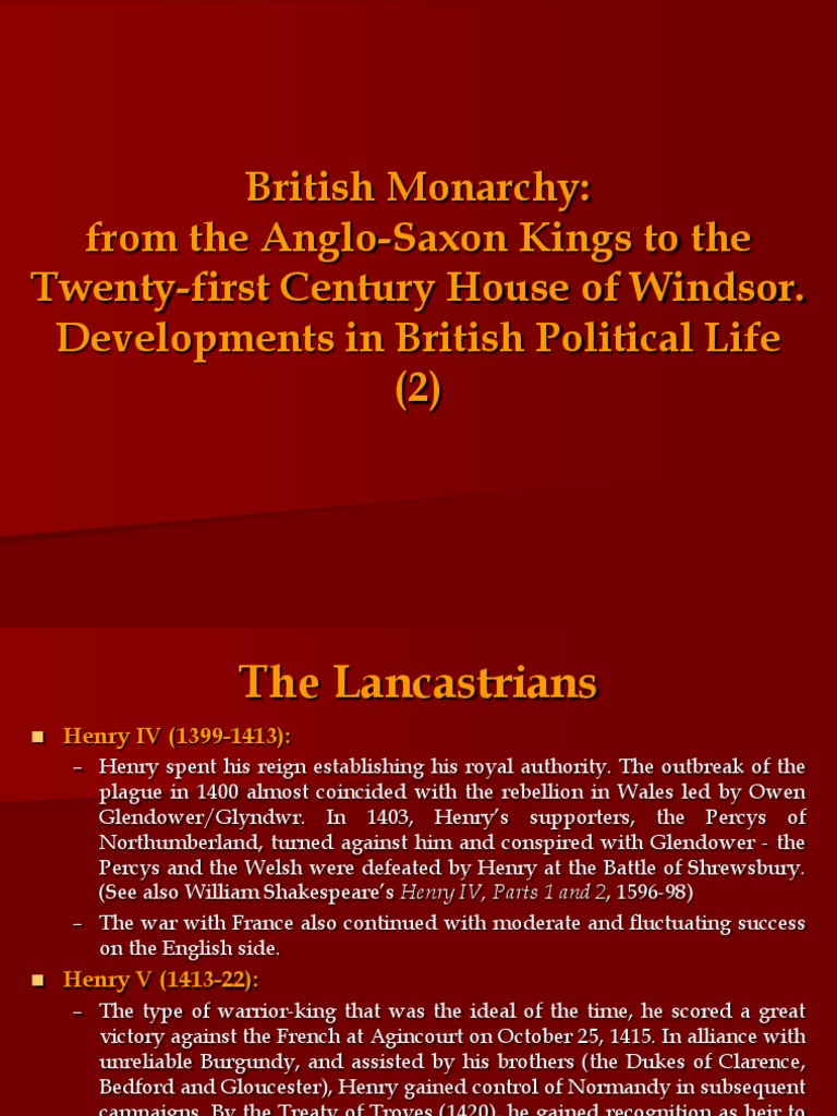 British Monarchy from Anglo-Saxons to House of Windsor | PDF | House Of ...