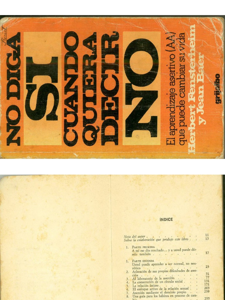 No Diga Si Cuando Quiera Decir No | PDF