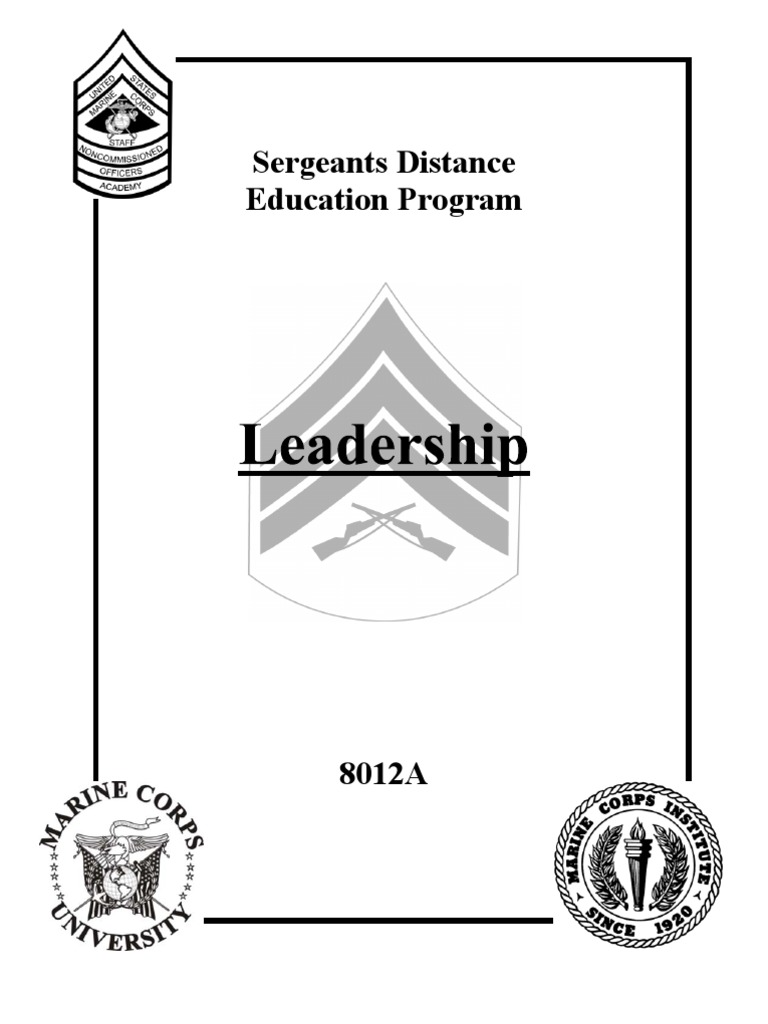 Marine NCO Leadership Course Overview | PDF | Non Commissioned Officer ...