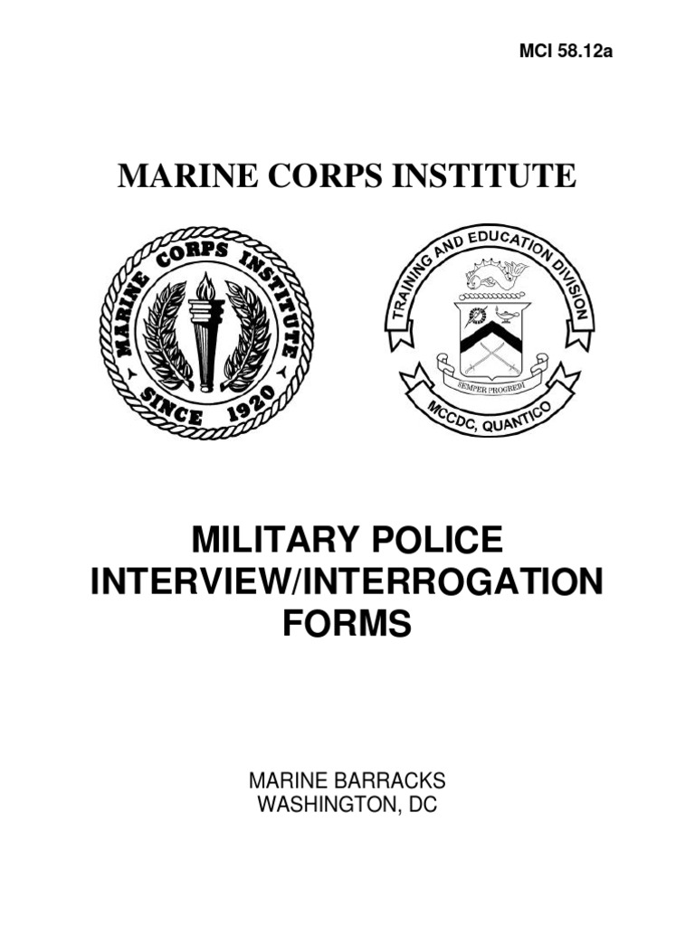 Military Police Interview Interrogation Forms | PDF | Hearsay | Witness
