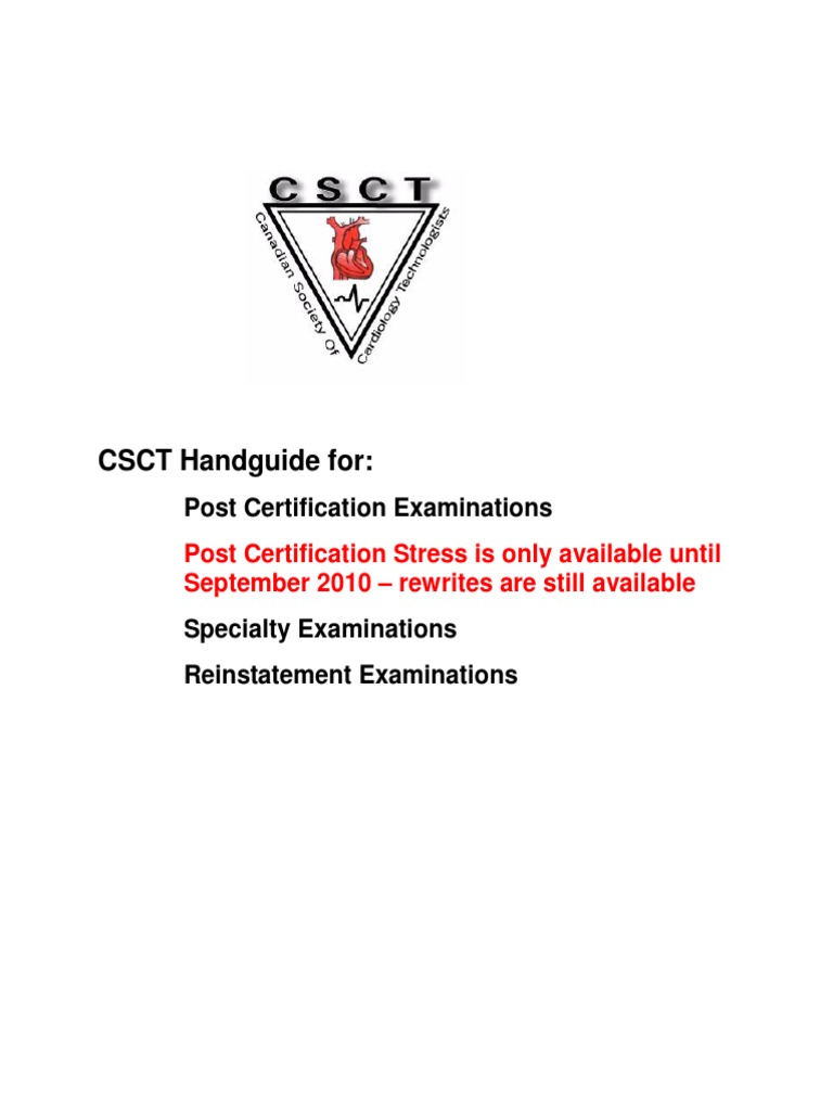 CSCT Exam Handguide For Members English June2010 | PDF | Artificial ...