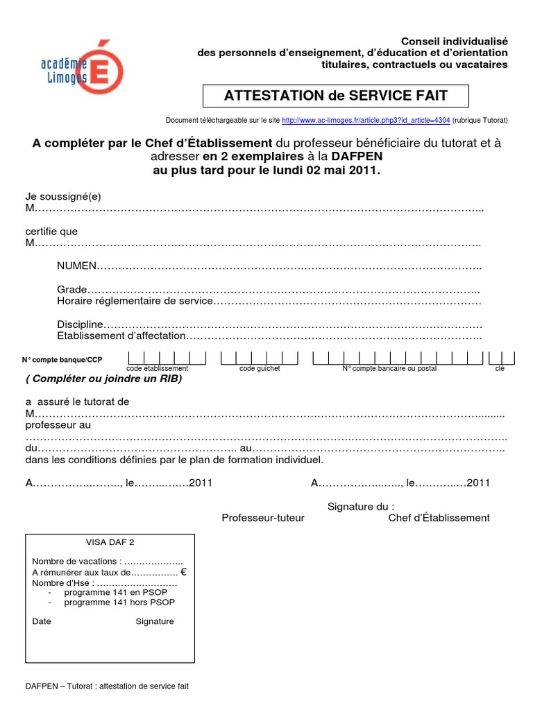 Attestation De Service Exemple – Attestation De Service Fait Word – KFZCH