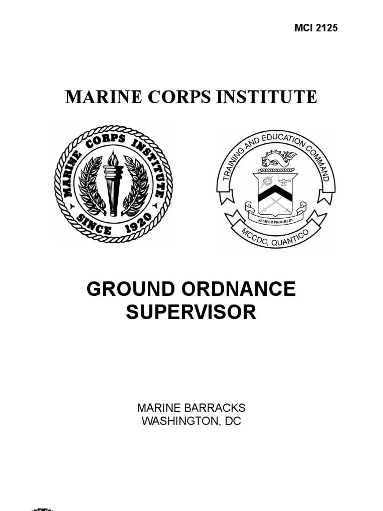 Ground Ordnance Supervisor | Test (Assessment) | United States Marine Corps