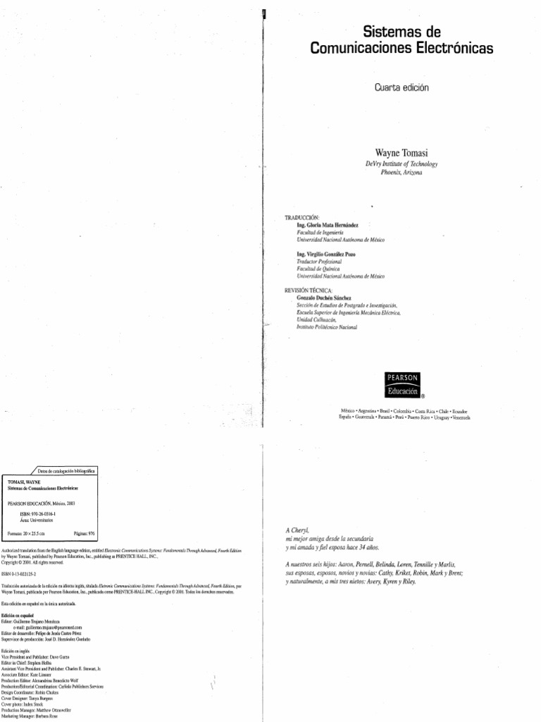 Sistemas de Comunicaciones Electronicas Wayne Tomasi 4ed | PDF | Antena ...