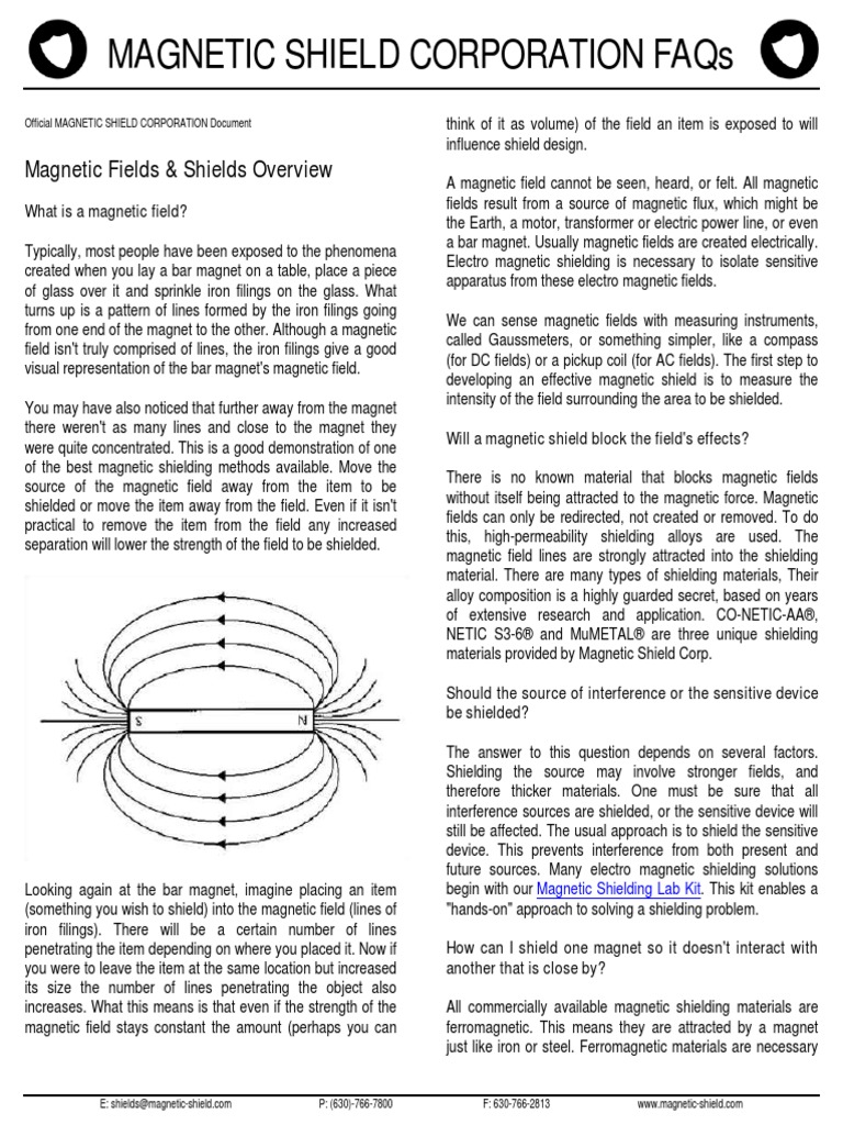 Magnetic Fields Shields Overview | Radio Frequency | Magnetic Field
