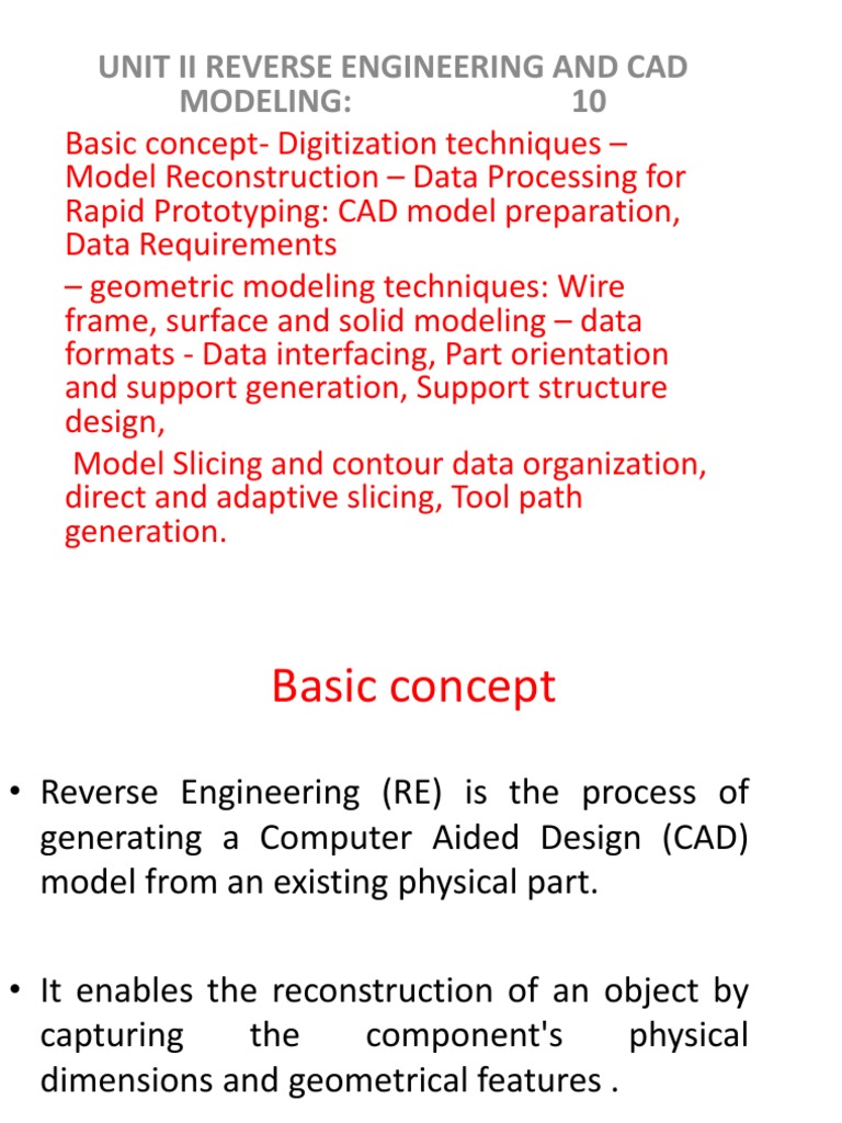 REVERSE ENGINEERING DIGITIZATION TECHNIQUES | PDF | Computer Aided ...