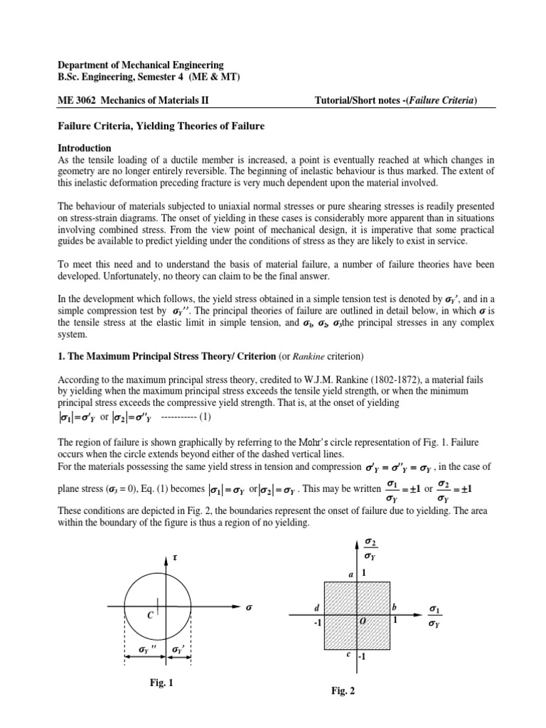 Failure Criteria PDF | PDF | Yield (Engineering) | Deformation (Engineering)