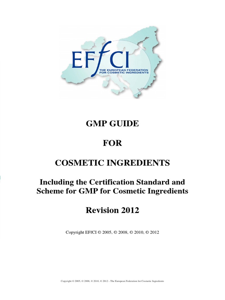 EFfCI GMP 2012 | PDF | Quality Management System | Cosmetics