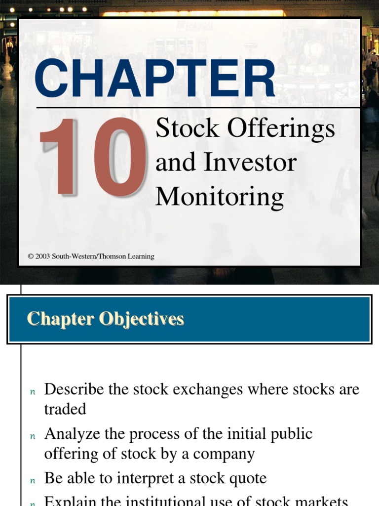 Chapter 10 Presentation | PDF | Stock Market | Order (Exchange)